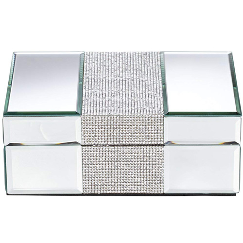 Coolbang customized luxurious crystal handles floor mirror jewelry box