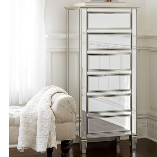 Mirrored Chest of Drawers, Mirrored Storage Cabinet
