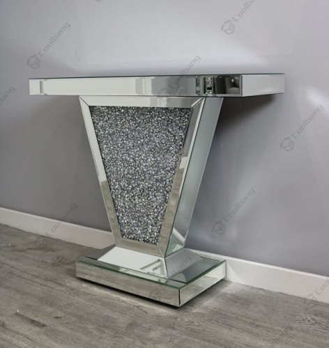 Sparkle Furniture Crushed Diamond Console Table,