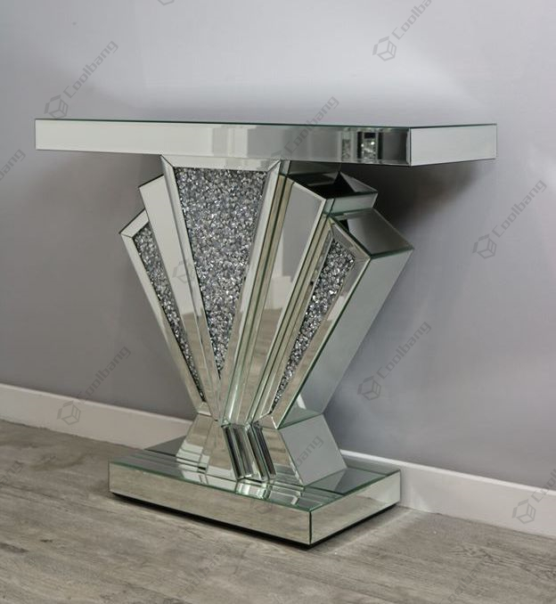 Modern Home Crushed Diamond Console Table,Diamond Console Table