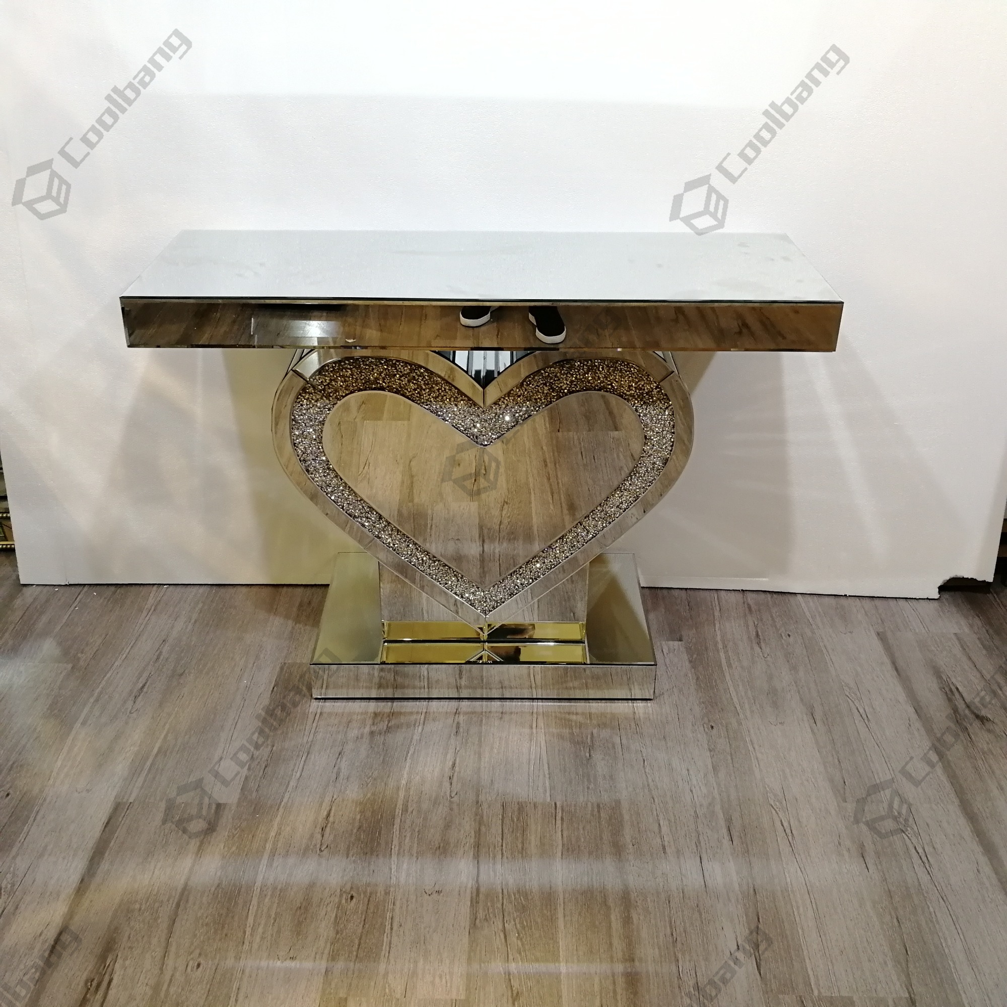 Modern Home Living Room Crushed Diamond Console Table,Diamond Console Table