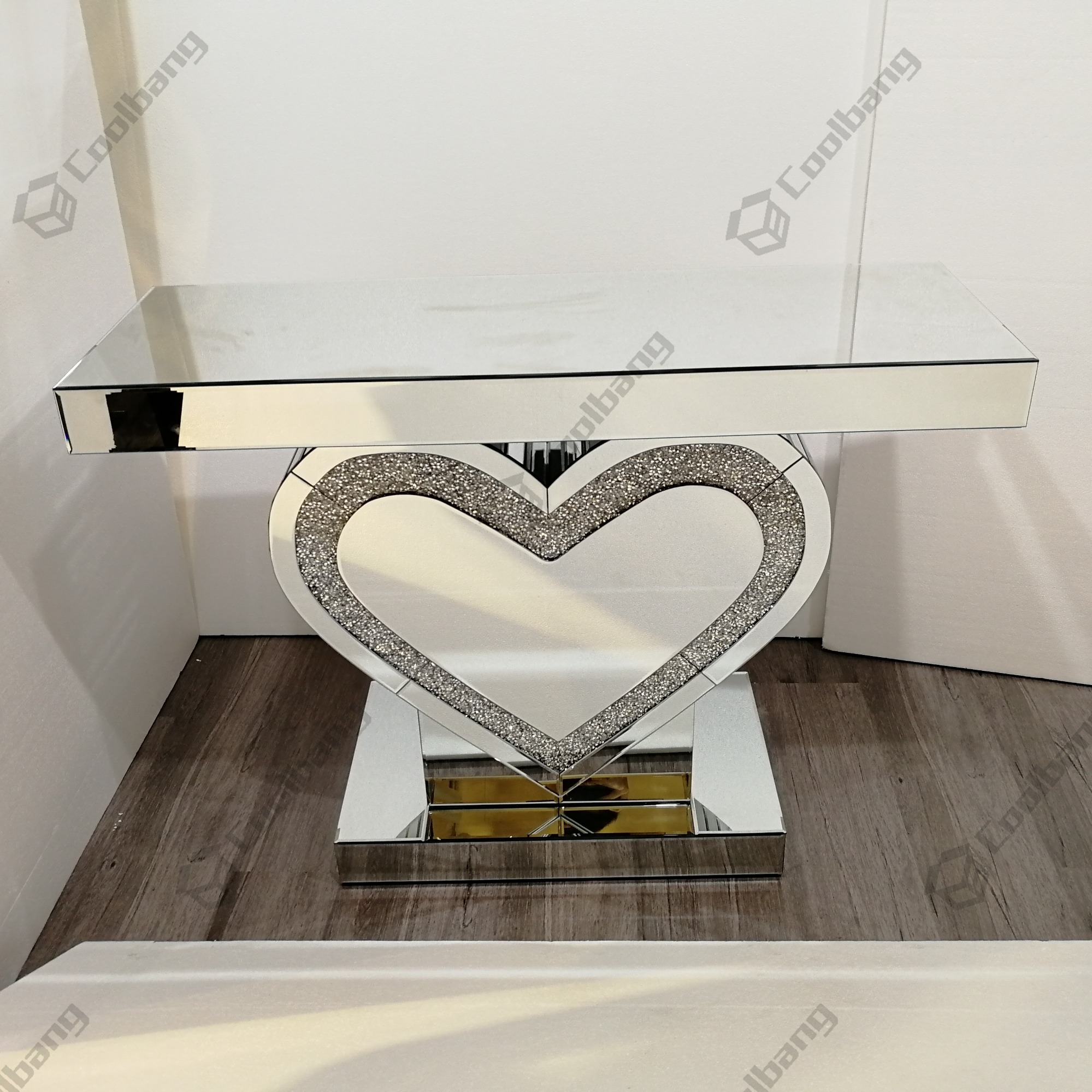 Modern Home Living Room Crushed Diamond Console Table,Diamond Console Table