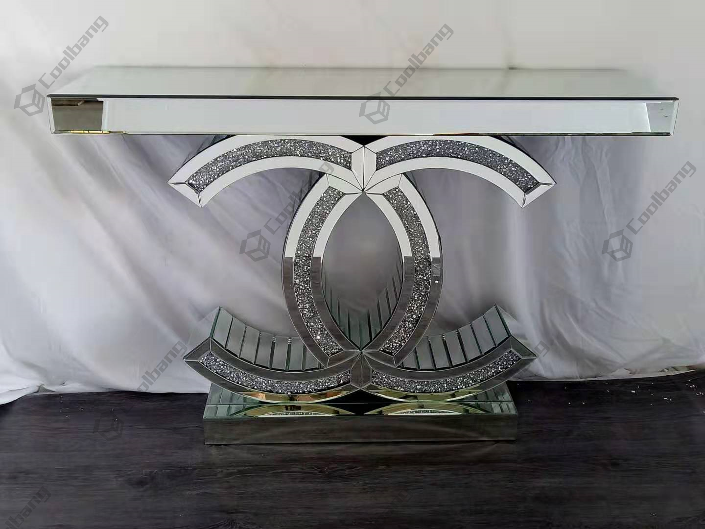 Mirrored Furniture Factory Wholesale Crushed Diamond Console Table