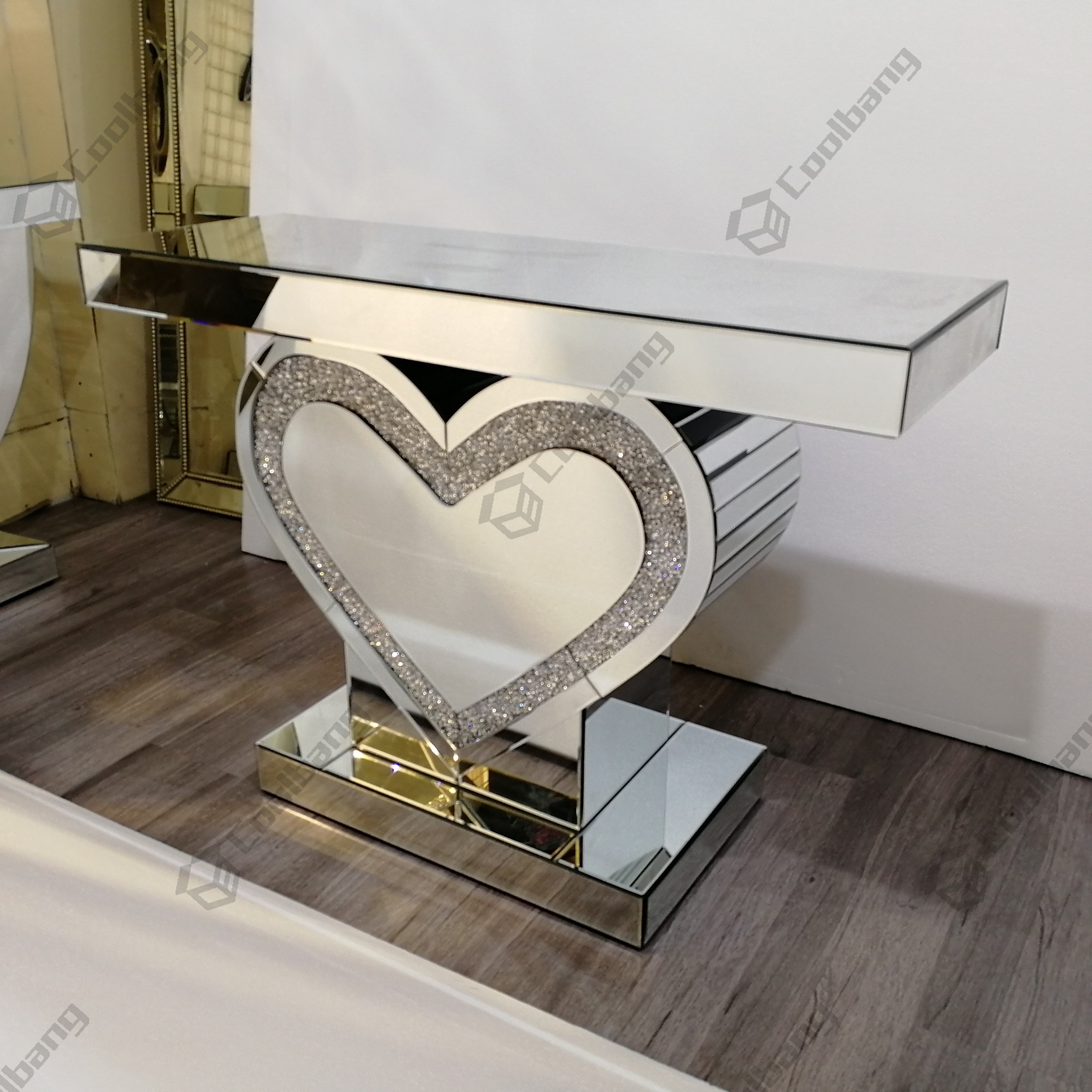 Modern Home Living Room Crushed Diamond Console Table,Diamond Console Table