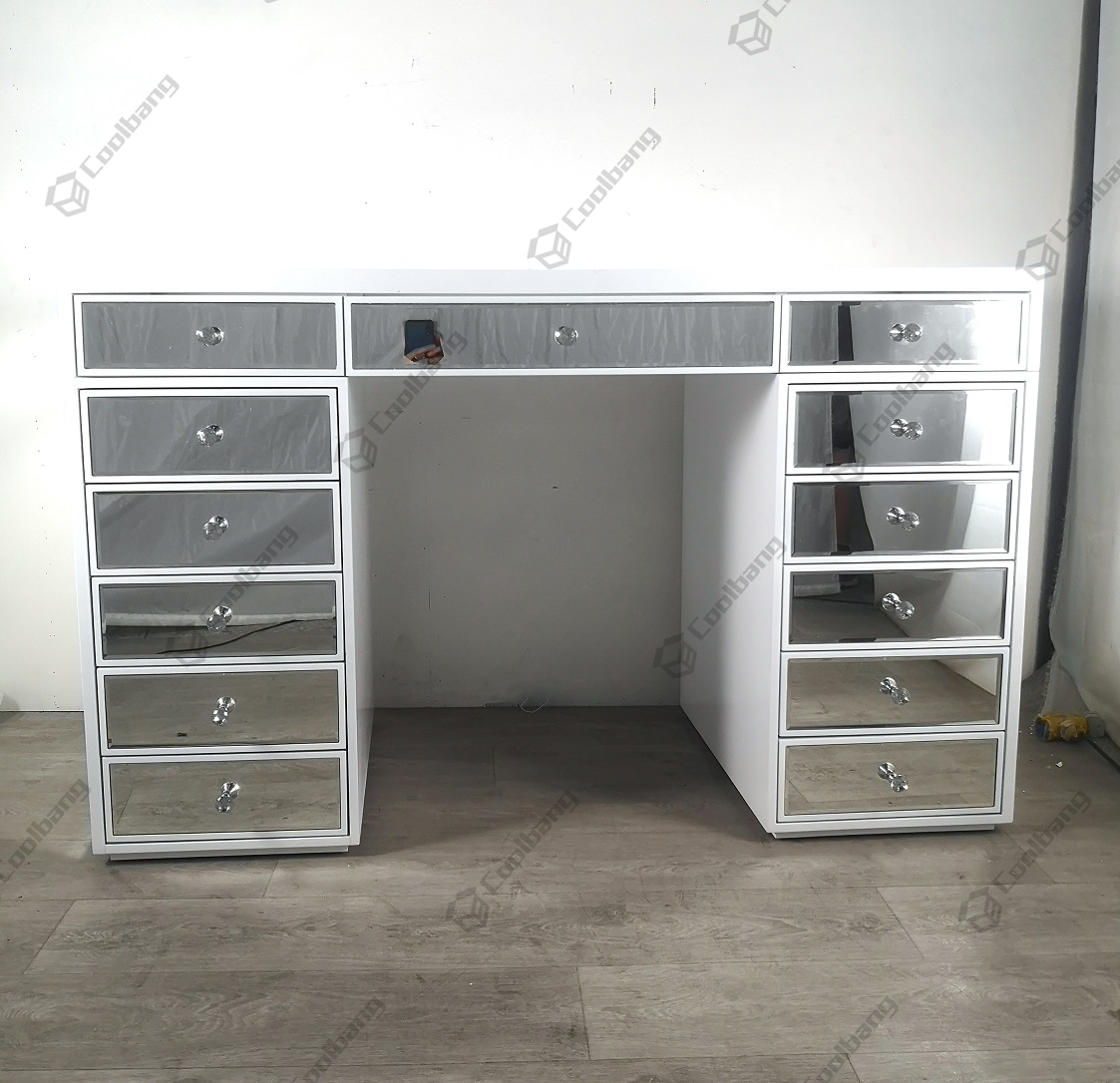 Factory Wholesale Crushed Diamond Hollywood Dressing Table