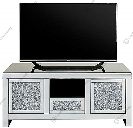 Mirrored Furniture Crushed Diamond TV Unit Stand Table