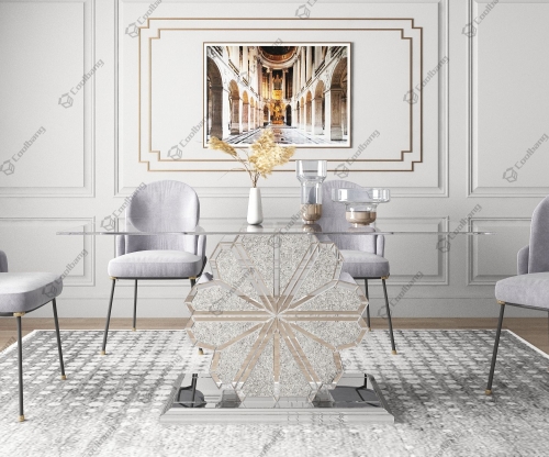 crushed diamond dining table